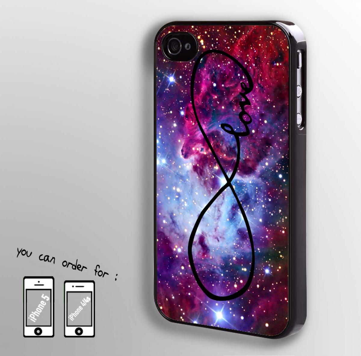 Galaxy Infinity Love Purple Nebula - Hard Case Cover For Iphone 4/4s ...